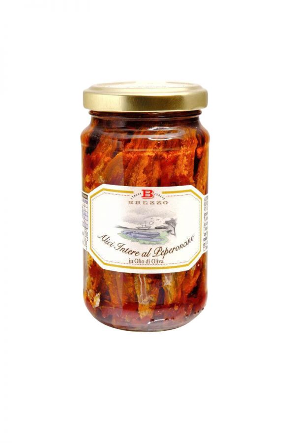 Sardellen mit Chili in Olivenöl NON SOLO VINO Gourmet-Onlineshop
